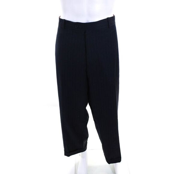 Lineage | Pants | Lineage Milan New York Mens Wool Pinstripe Dress ...